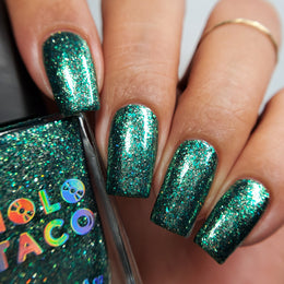 Holo Taco | Foiled Again | Nail Polish | Green - Silver | Metallic